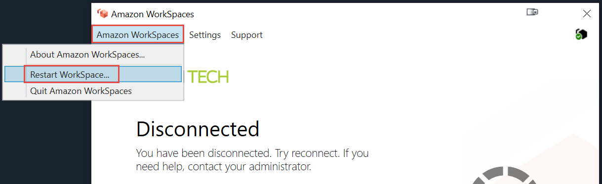 Restart Your WorkSpace – Ayin IT Help Center