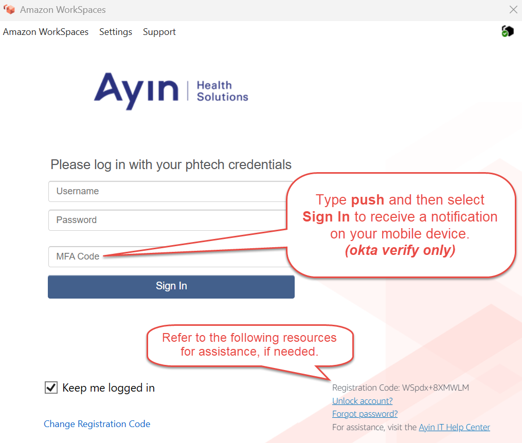 Amazon WorkSpaces Setup Instructions – Ayin IT Help Center