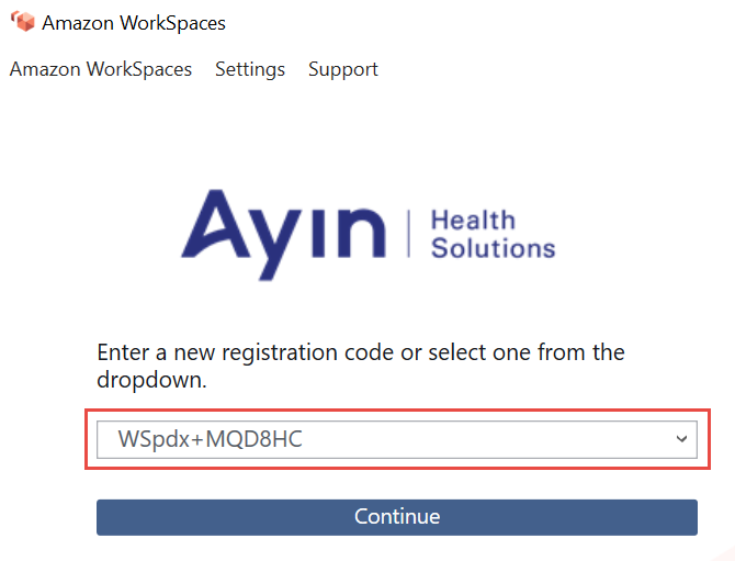 Change WorkSpaces Registration Code – Ayin IT Help Center